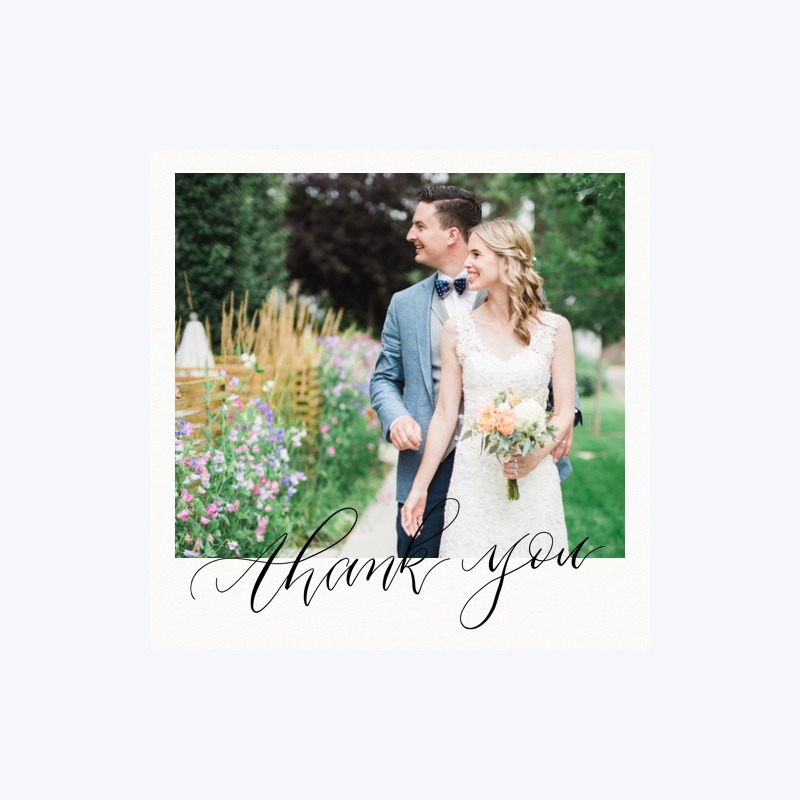 Thank You Calligraphy Photo Frame | Photo Card Set | Papier