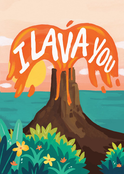 I Lava You | Greeting Card | Papier