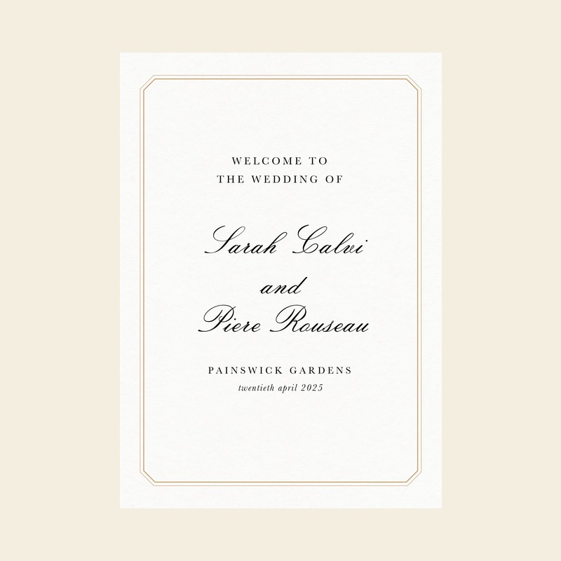 Elegant Double Border | Menu | Papier