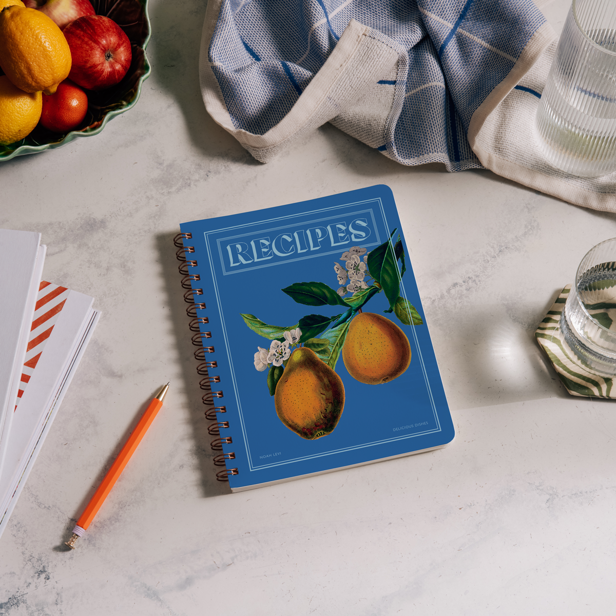 Hanging Fruits | Spiral Recipe Journal | Papier