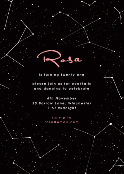 Constellations | Party Invitation | Papier