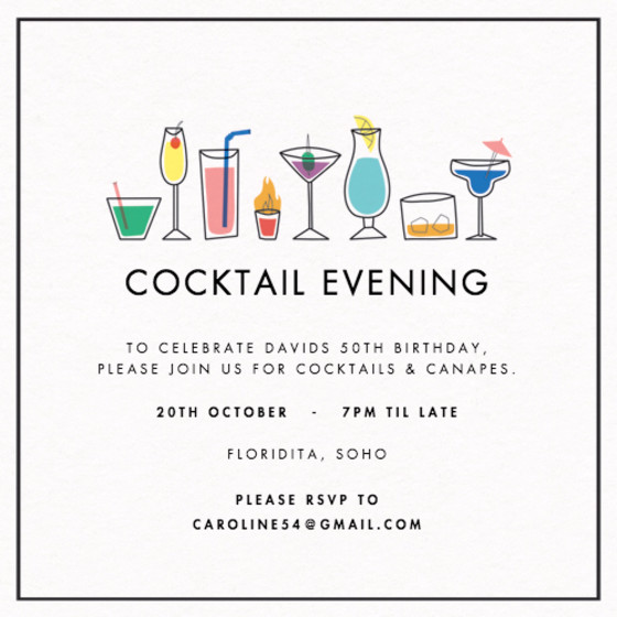 Cocktail Hour | Party Invitation | Papier