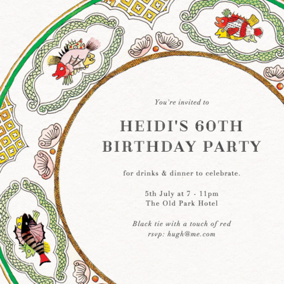 Dinner Plate | Party Invitation | Papier