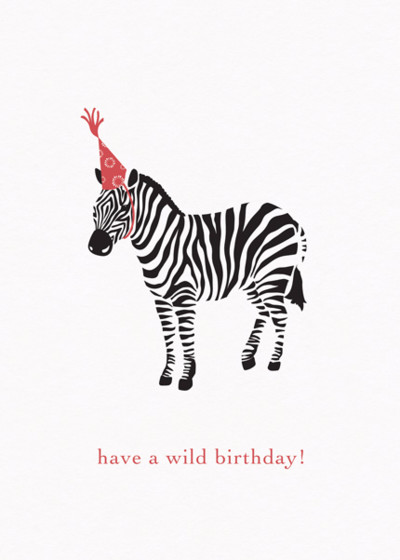 Birthday Zebra | Birthday Card | Papier