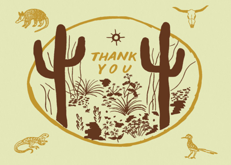 Sonoran Desert | Thank You Card | Papier