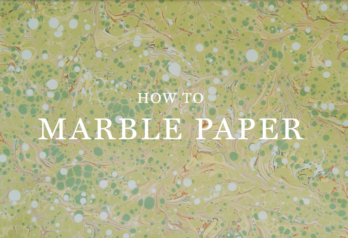 Video: How to Marble Paper with Florence Saumarez of Inq | Papier US